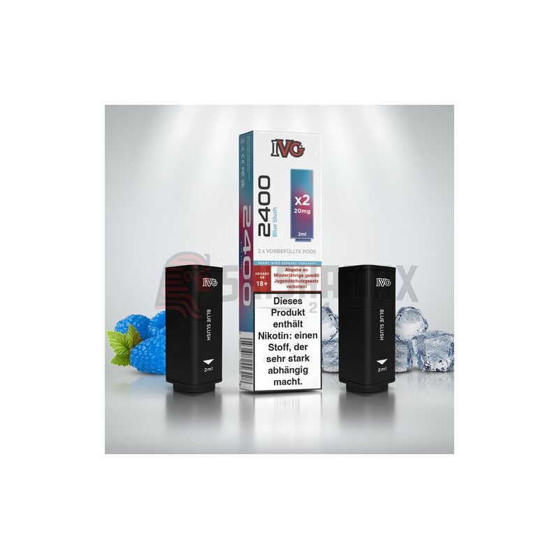 VG 2400 4-Pod System Prefilled Pods (2 Stück) Blue Slush - 20mg Steue ...